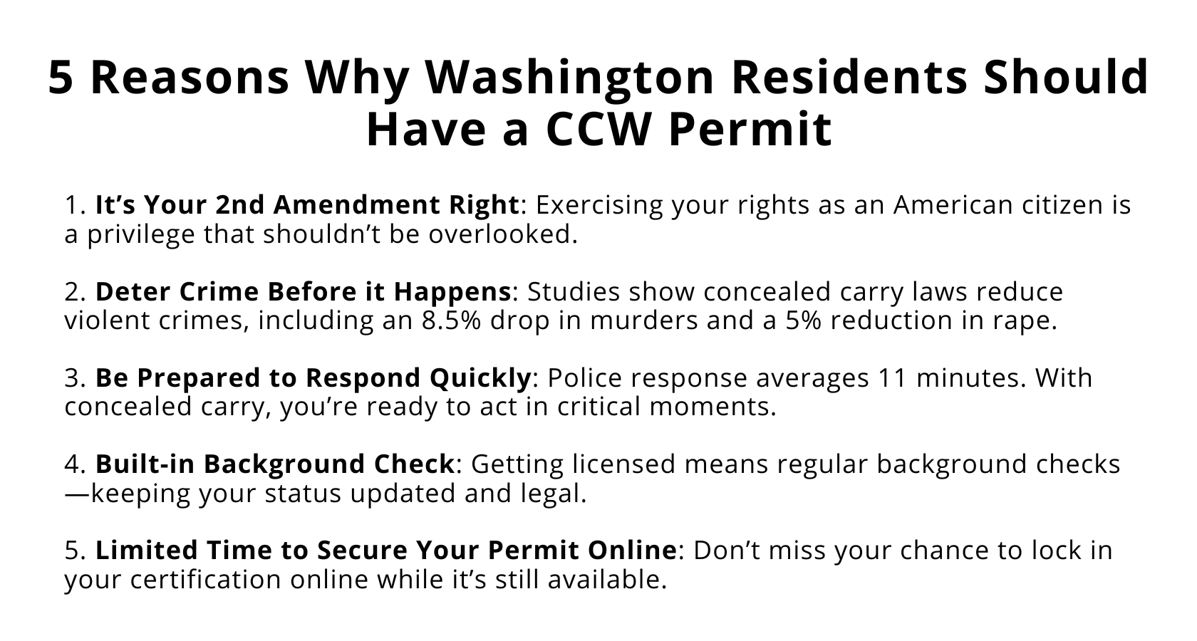 #Washington Concealed Carry – Get The Permit Online